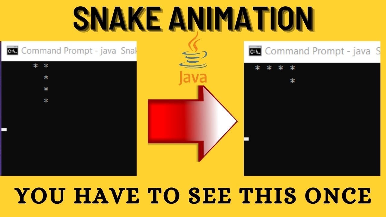 Java Snake Animation Program || code beyond limit