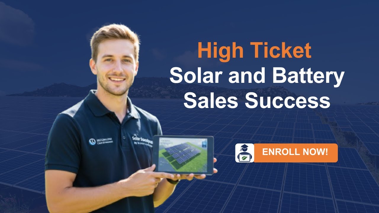 High-Ticket Solar Sales and Battery Sales Success Course