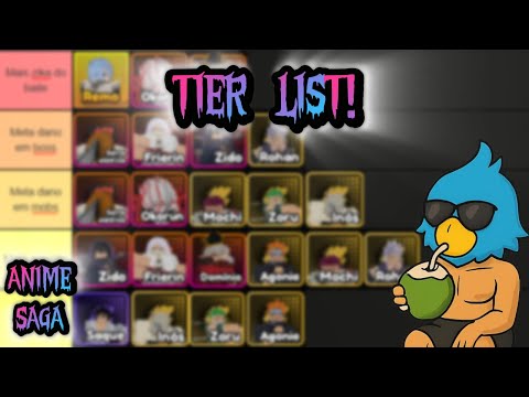 TIER LIST ANIME SAGA! + NOVOS CODES!