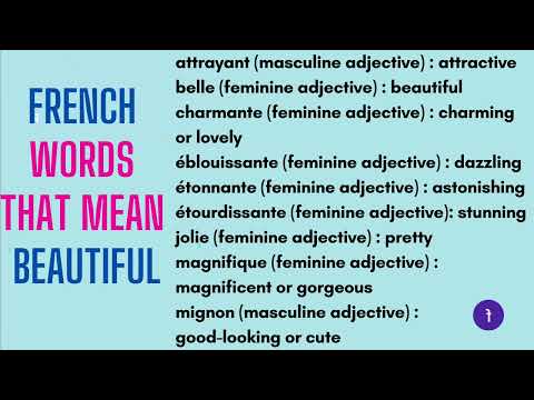 Gorgeous French Words That Mean Beautifu