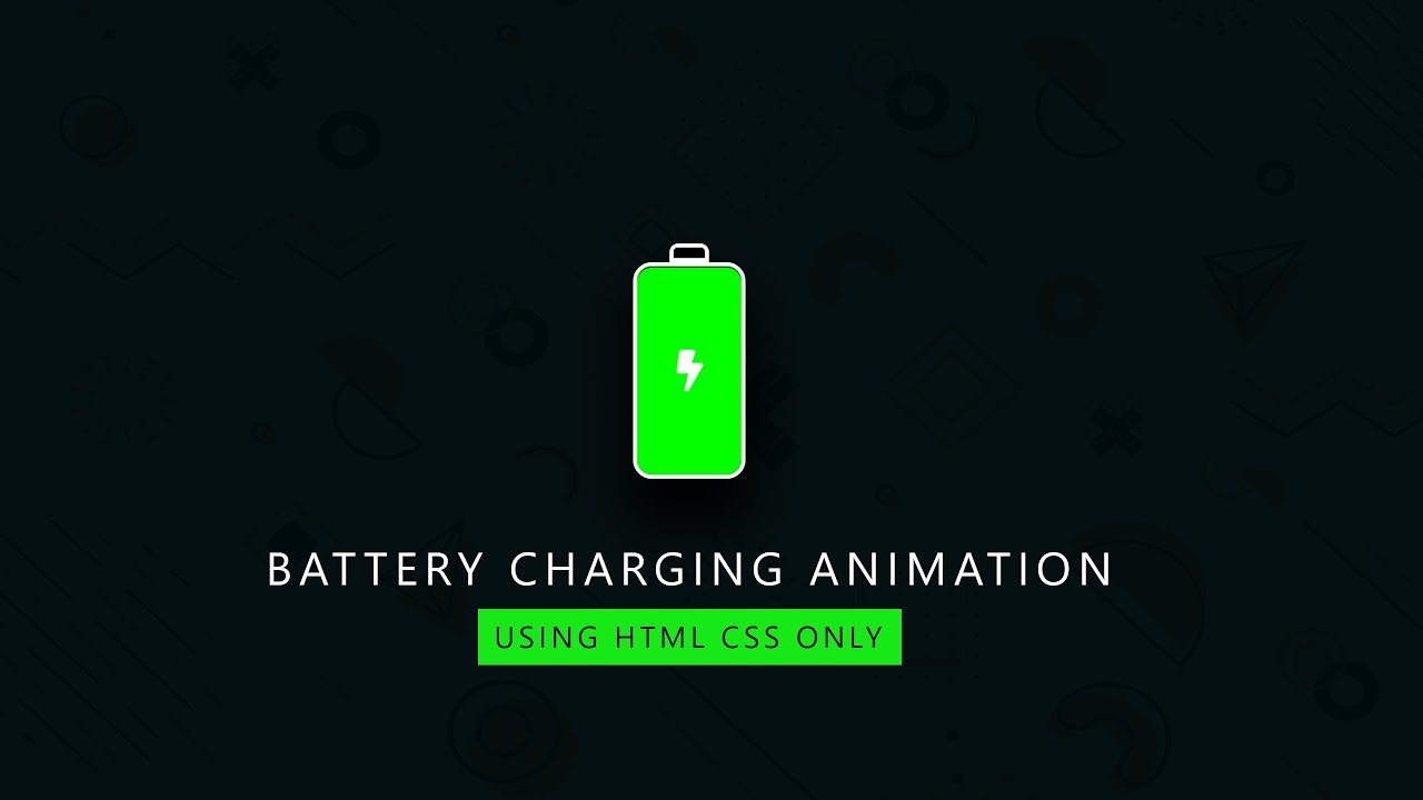 Charging Animation Using HTML & CSS Only | Battery Charging Animation with HTML CSS