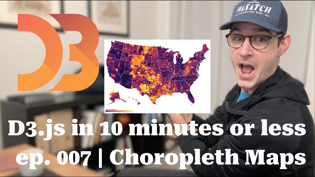 D3.js in 10 Minutes or Less | ep. 007 - Choropleth maps