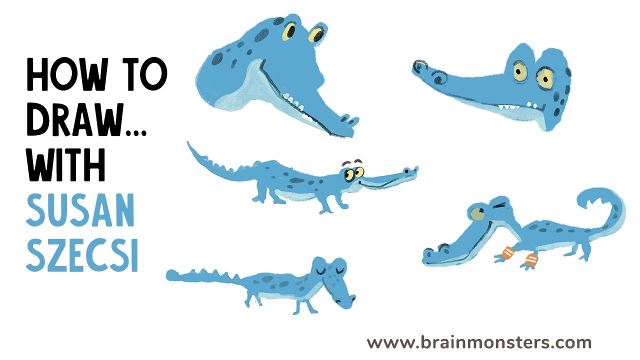 Goofy crocodile timelapse illustrations-how to draw