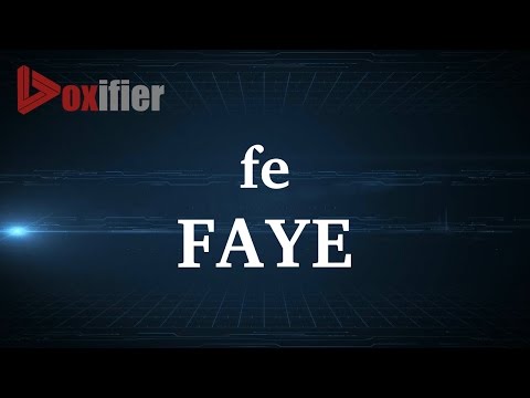 How to Pronunce Faye in French - Voxifier.com