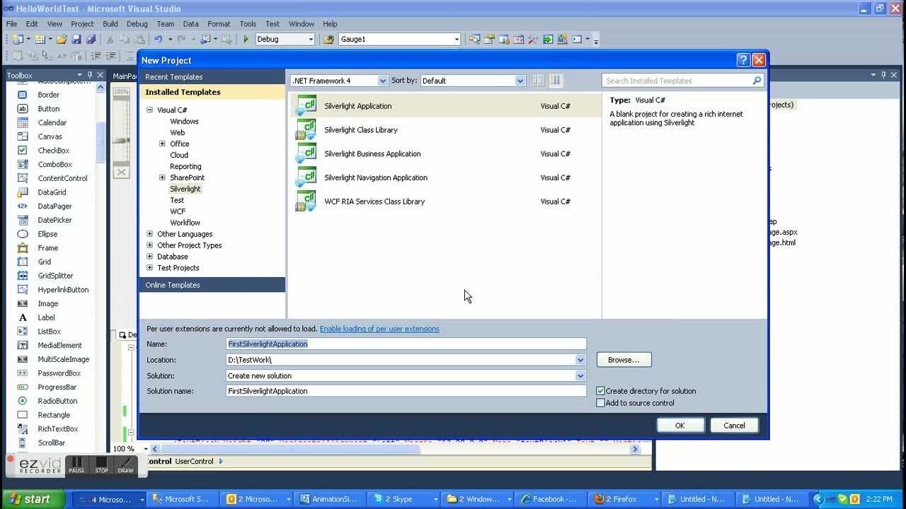 Silverlight Tutorials - First Silverlight application
