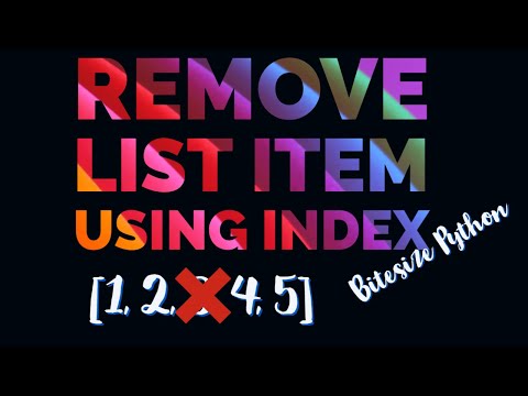 Python List Remove by Index
