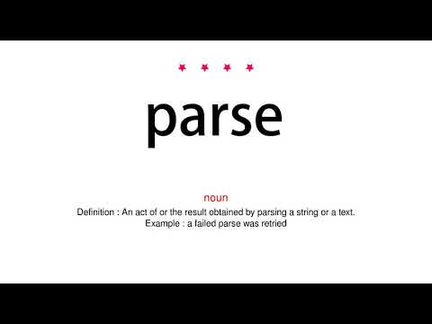 How to pronounce parse - Vocab Today