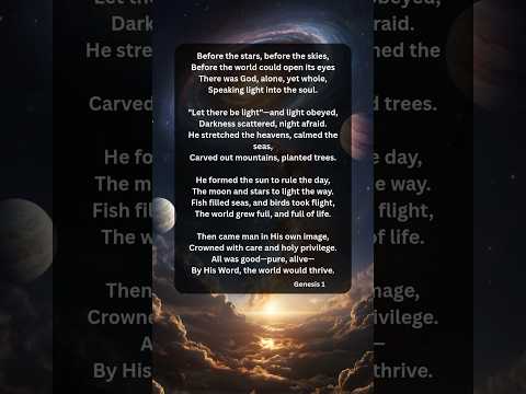 Why Jesus? From Nothing to Everything | God Spoke and It Was. Genesis 1 Rhyme