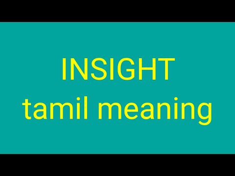 INSIGHT tamil meaning/sasikumar