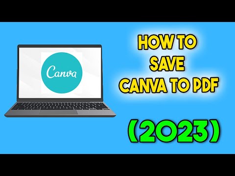 How to Save Canva to PDF - Download Canva Design as PDF File (2023)