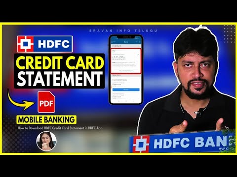 🔥 How to download credit card statement HDFC app | HDFC Mobile Banking telugu | @sravaninfotelugu