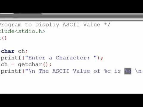 Learn 53 Program to Display ASCII Value in C Programming Hindi - Mind Luster