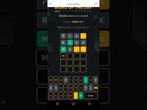 4 Letter Word || Word of the day || Theme : Digital Art #binance #bitcoin #crypto #words #earn #new