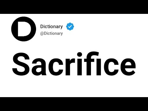 Sacrifice Meaning In English