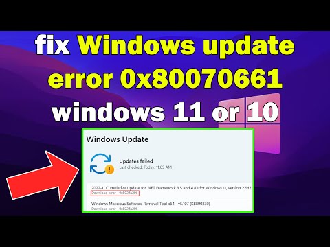 How to fix Windows update error 0x80070661 windows 11 or 10
