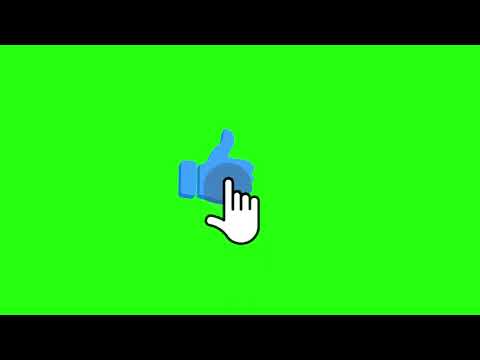 YouTube like subscribe bell icon buttons green screen End Screen1080P HD