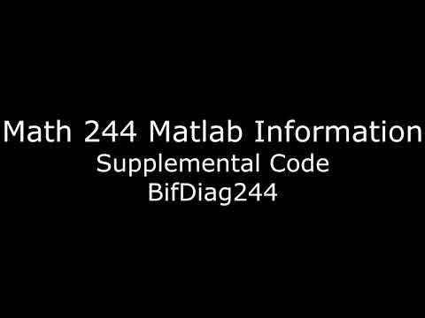 Matlab Supplemental Code - BifDiag