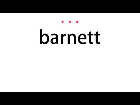 How to pronounce barnett - Vocab Today