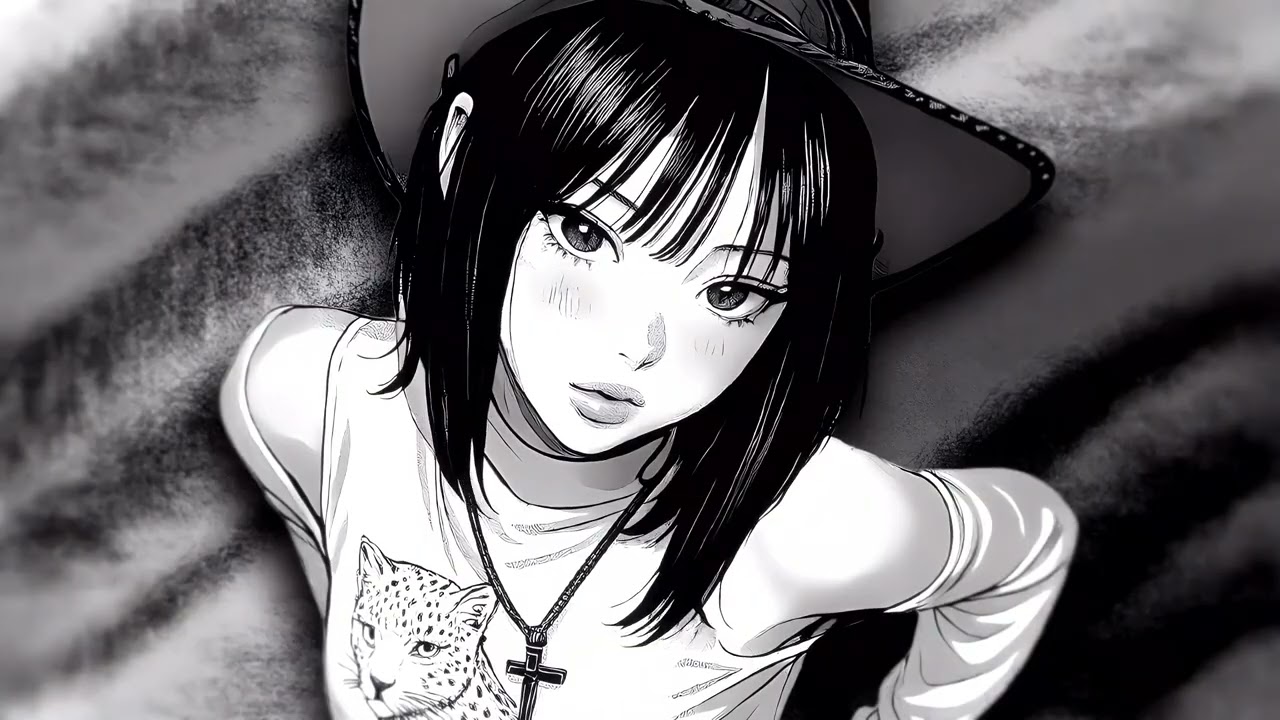Black and White anime Look Live Wallpaper