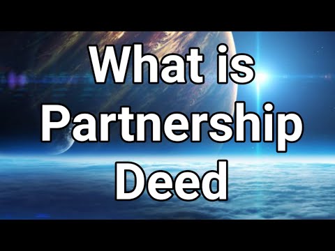 What is Partnership Deed. Urdu/ English