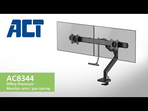 Monitor arm 32" office premium, gas spring, crossbar, 2 monitors | ACT