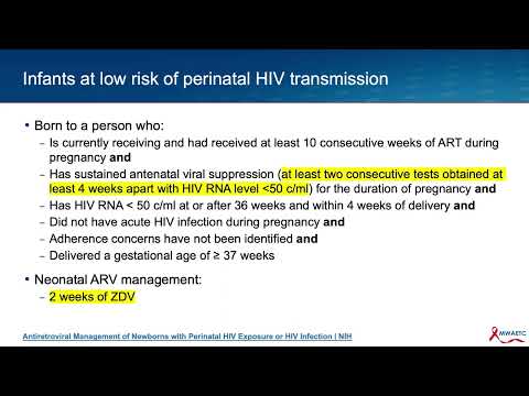 Updates to Testing and Prophylaxis for Infants with HIV Exposure