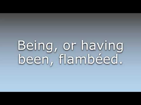 What does Flambé mean?
