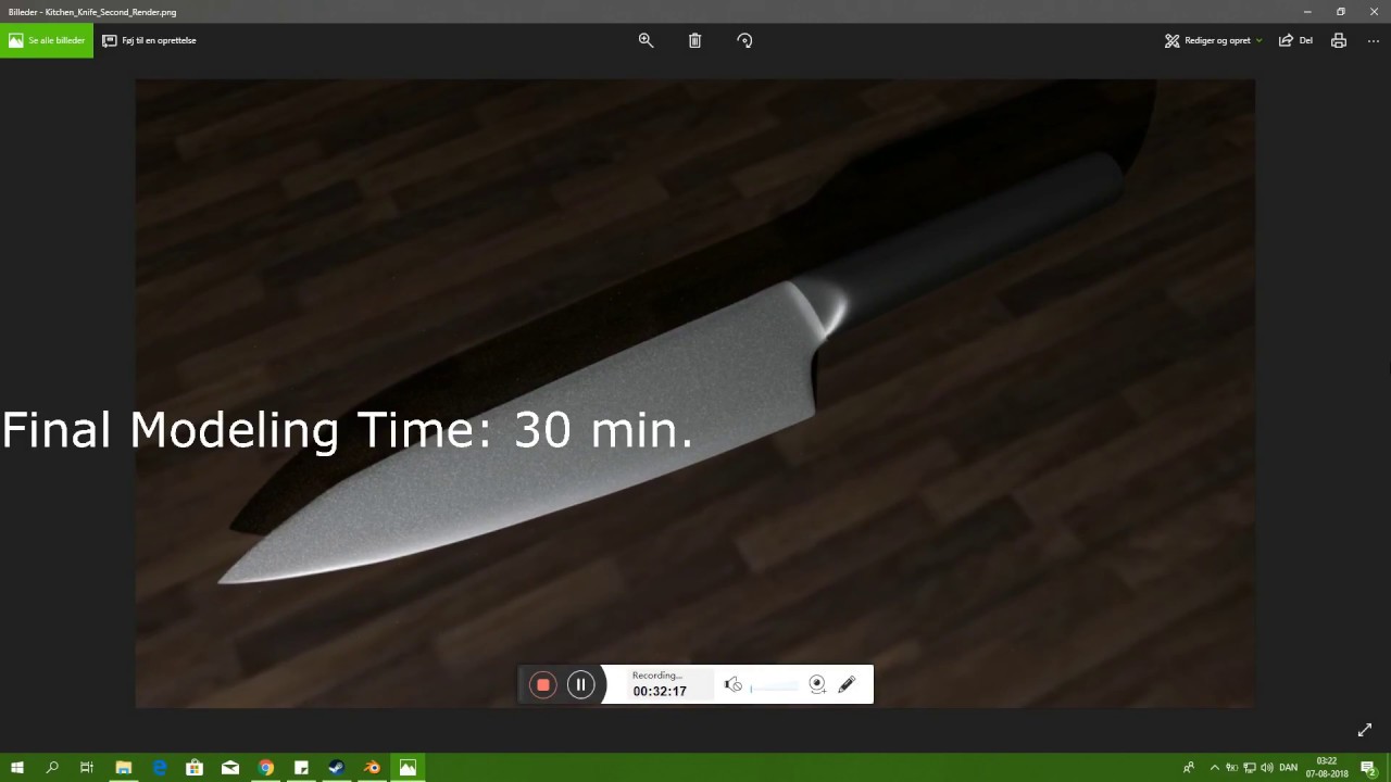 Kitchen Knife Speed Modeling In Blender