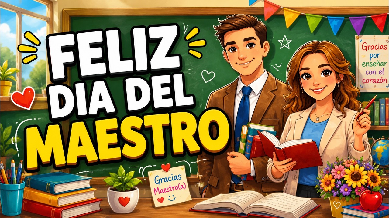FELIZ DIA DEL MAESTRO🌹📊📐LINDO MENSAJE DEL DIA DEL MAESTRO