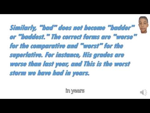 Comparatives & Superlatives for Irregular Adjectives | Explanation, Examples & Practice