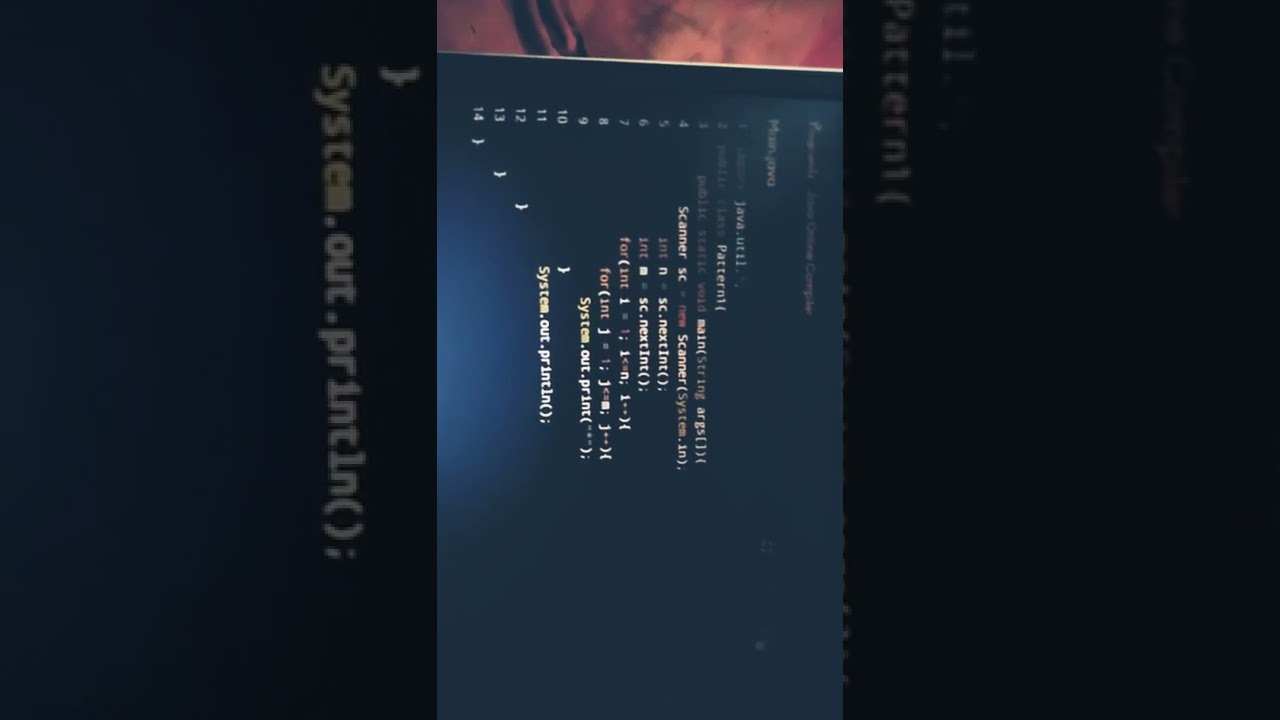 Java Pattern Program 2. Rectangle. Using For Loop.