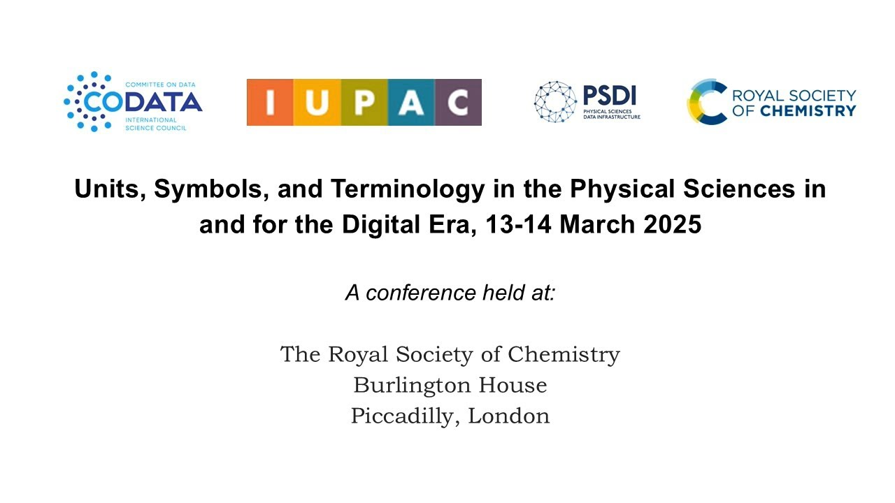Units, Symbols, and Terminology in the Physical Sciences in and for the Digital Era