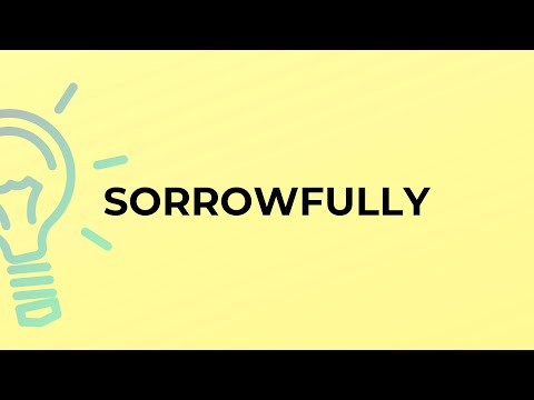 What is the meaning of the word SORROWFULLY?