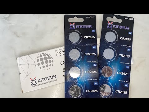 KITOSUN CR2025 Batteries 3V Lithium Cell Premium Coin Button Lithium Batteries - 1 Minute Review