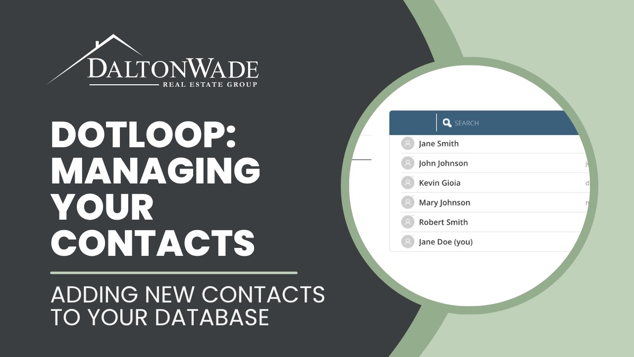 Dotloop | Managing Your Contacts