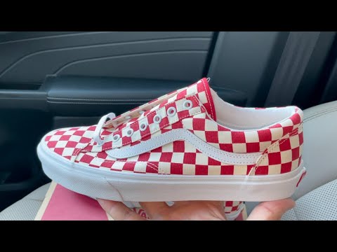 Vans Style 36 Checkerboard Racing Red shoes
