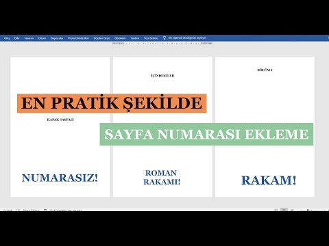 Word'de Sayfa Numarası Oluşturma || İlk Sayfa Boş Ardından Roman Rakamı ve Sayılarla Numaralandırma