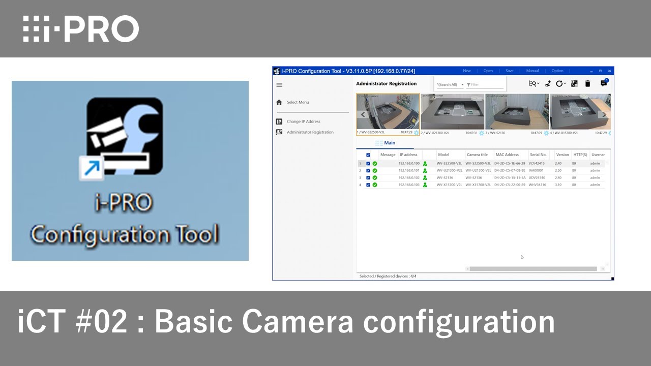 i-PRO Configuration Tool  Basic