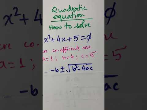 #shortsviral #math #how to solve x^2+4x+5=0