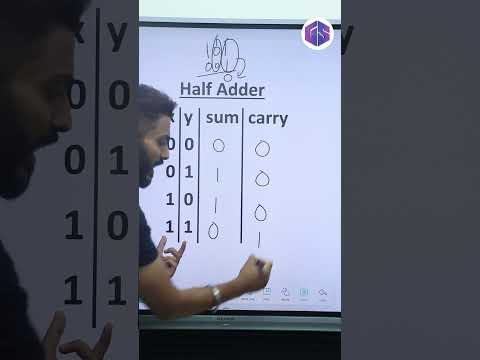Half Adder #digitalelectronics #gatesmashers #computer #computerscience #shorts #coaching