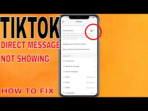 ✅ How To Fix Tiktok Direct Message Option Not Showing 🔴