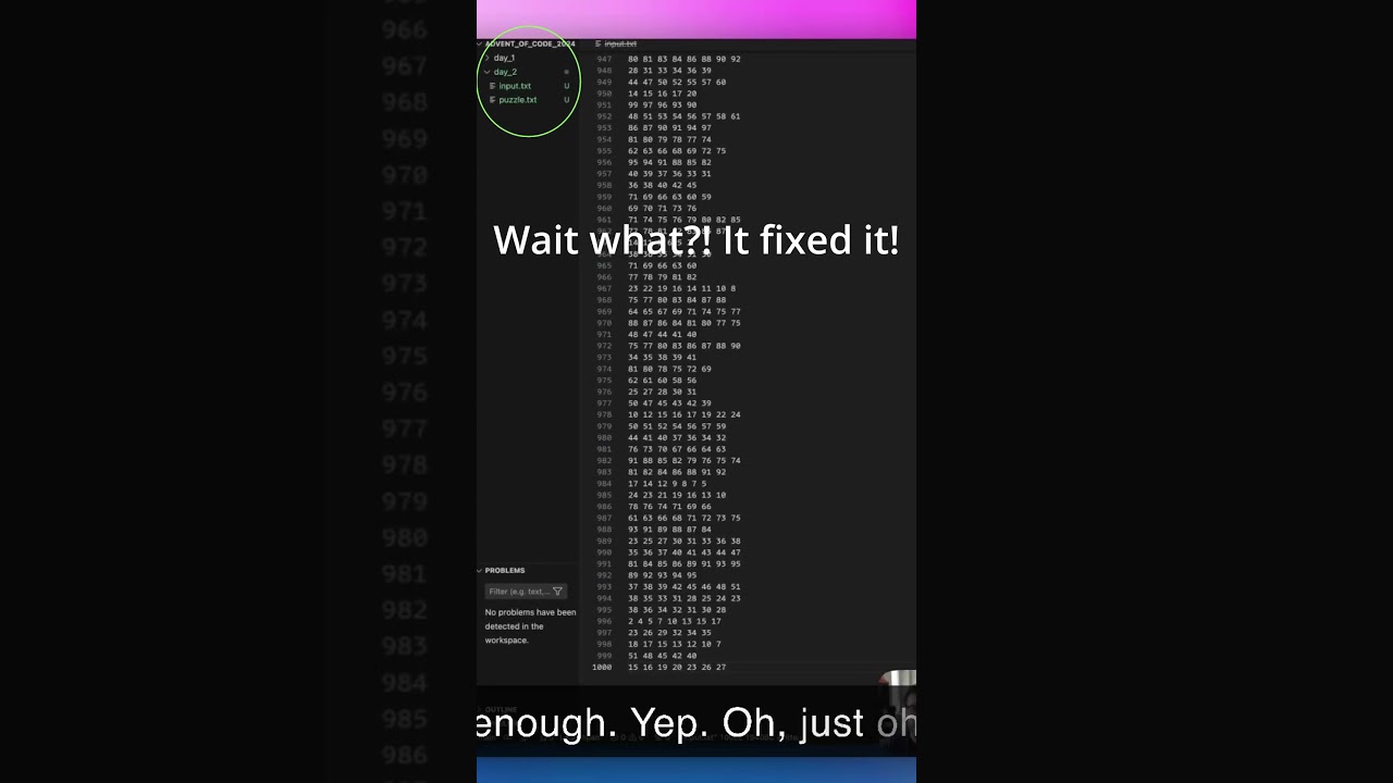 AI Reorganizes My Files Mid-Puzzle to Keep Solving 😱 #adventofcode #coding #ai #codingassistant