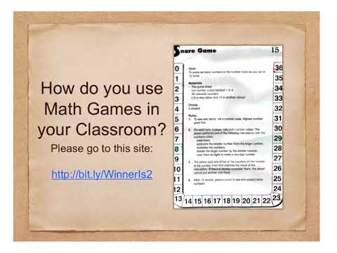 And the Winner Is: Using Math Games in the Classroom