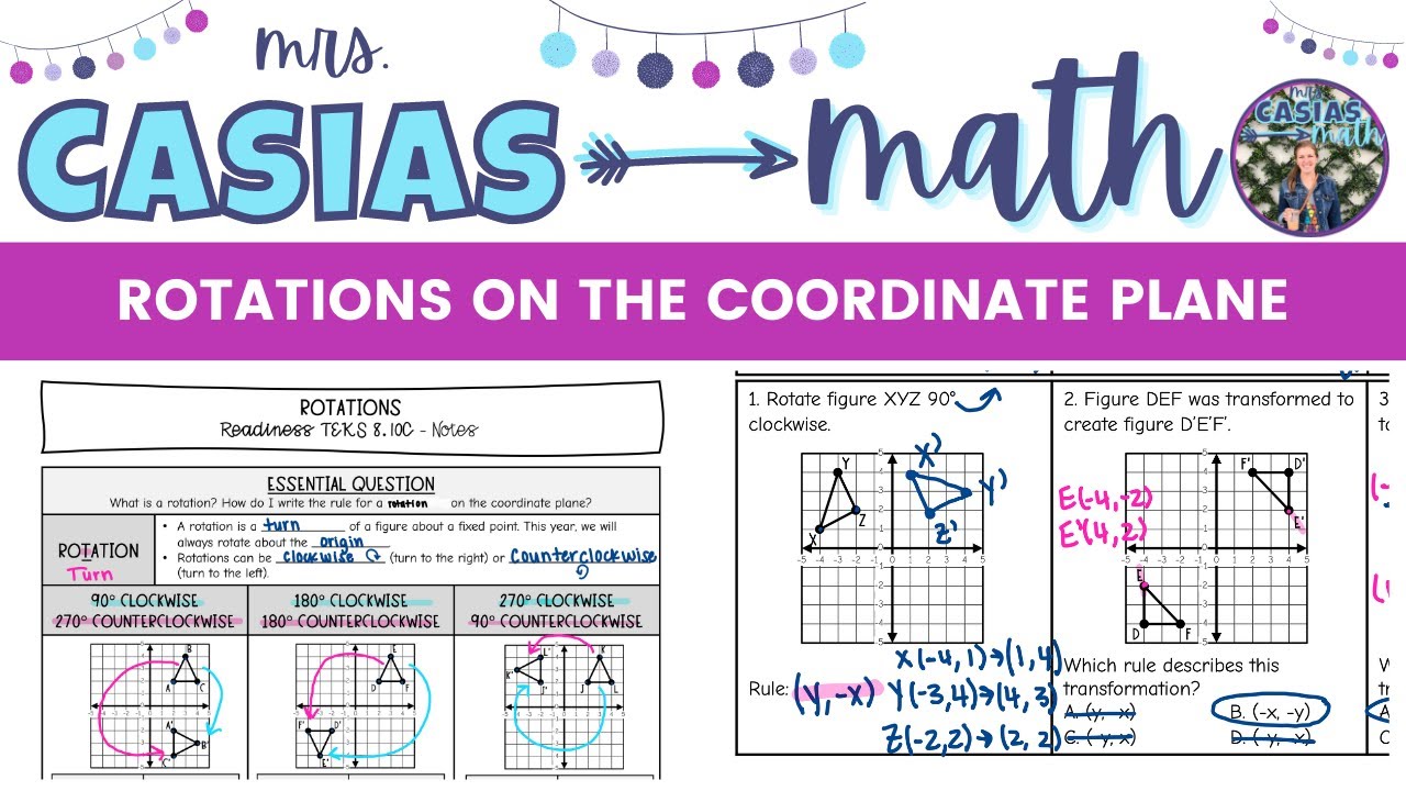 Rotations on the Coordinate Plane | 8th Grade Math Pre-Algebra