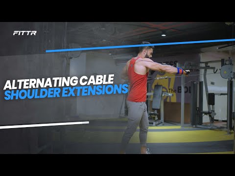 How To Do Alternating cable shoulder extensions | Exercise Video