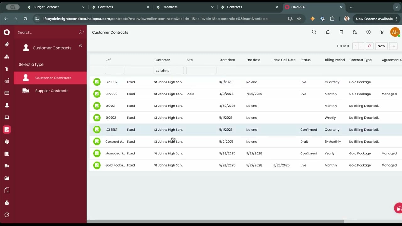 Lifecycle Insights – Enhanced HaloPSA Integration Phase 2 – Contracts