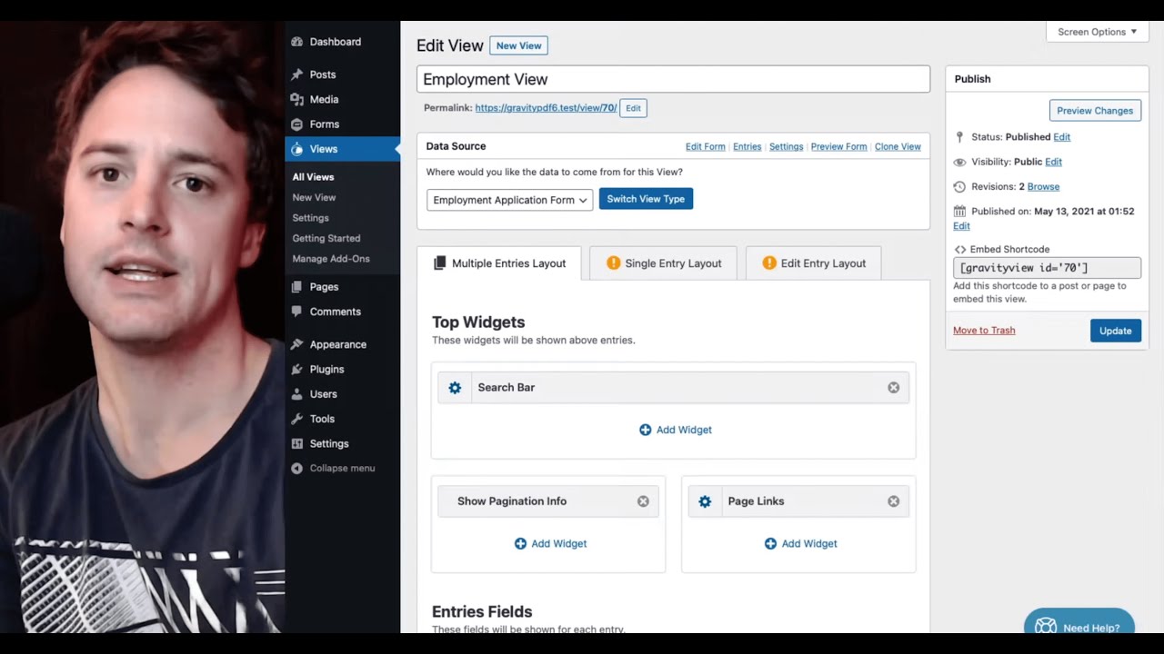 Add a Gravity PDF Download Link to GravityView