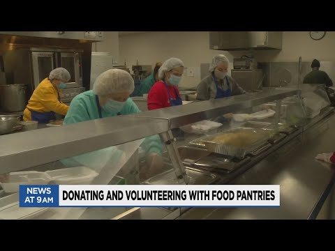 Donating and volunteering with food pantries