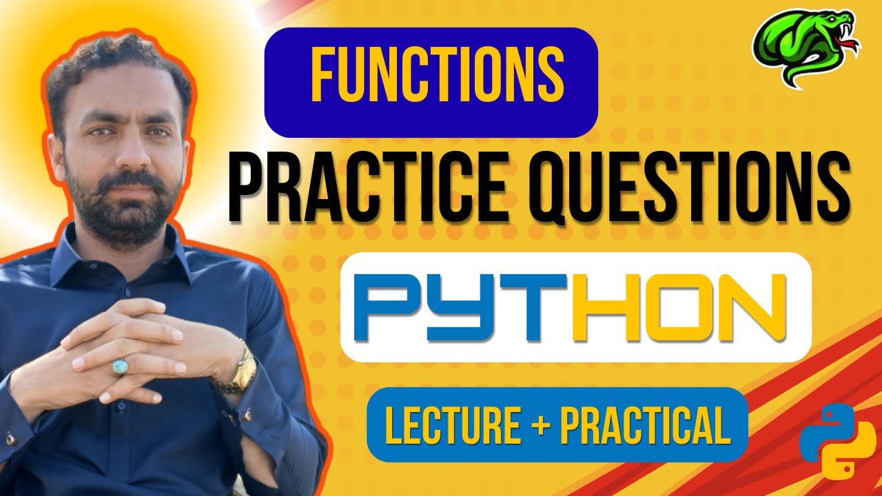 Lec-35: Python practice questions | functions in Python | Python full course
