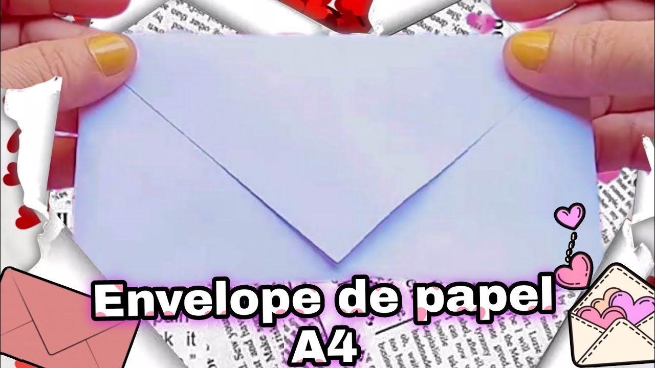 DIY| como fazer ENVELOPE DE PAPEL A4 simples e rápido-origami/sulfite